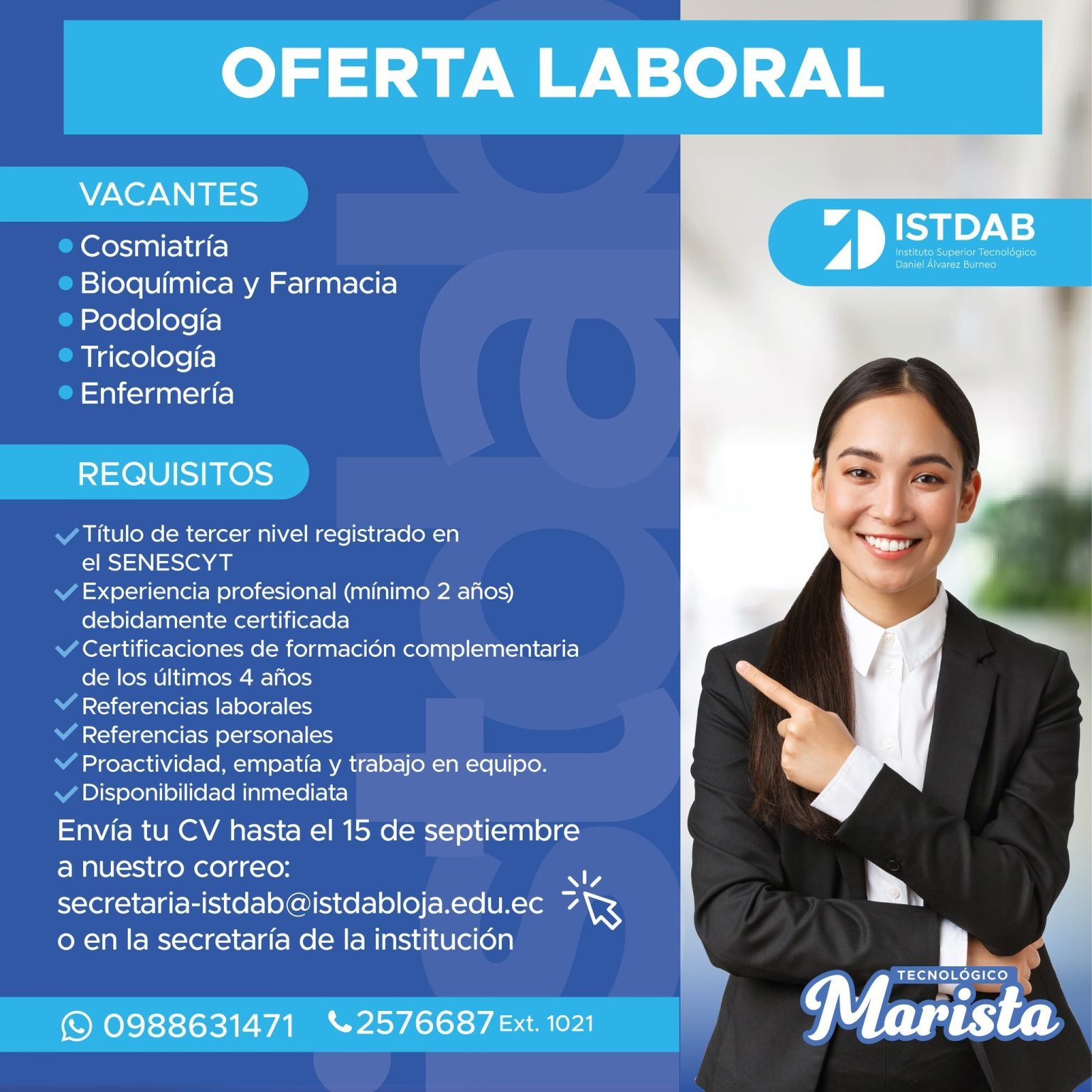 Oferta Laboral – ISTDAB